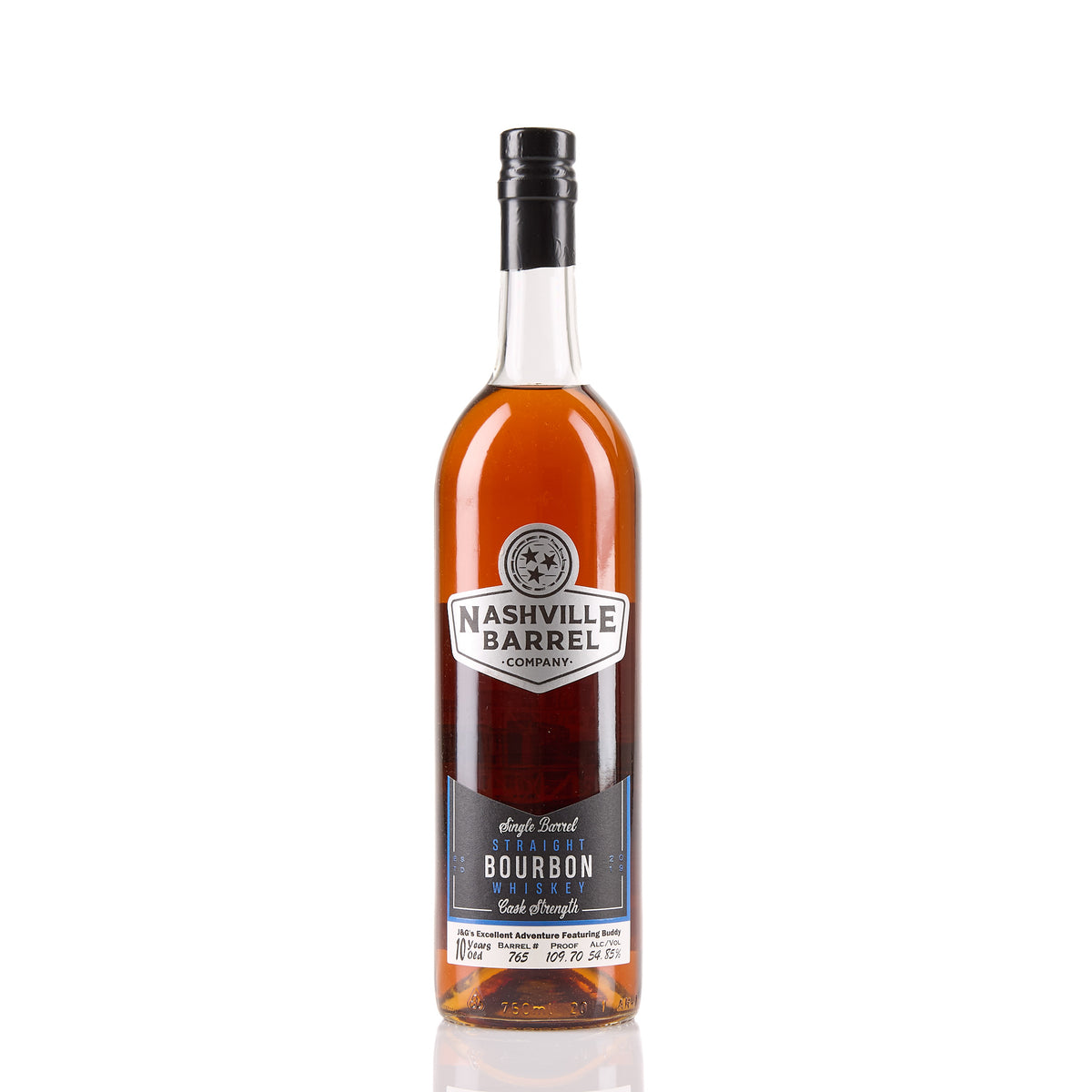 NASHVILLE BARREL COMPANY 10 YEAR BOURBON CASK PRIVATE BARREL #765 750 ...