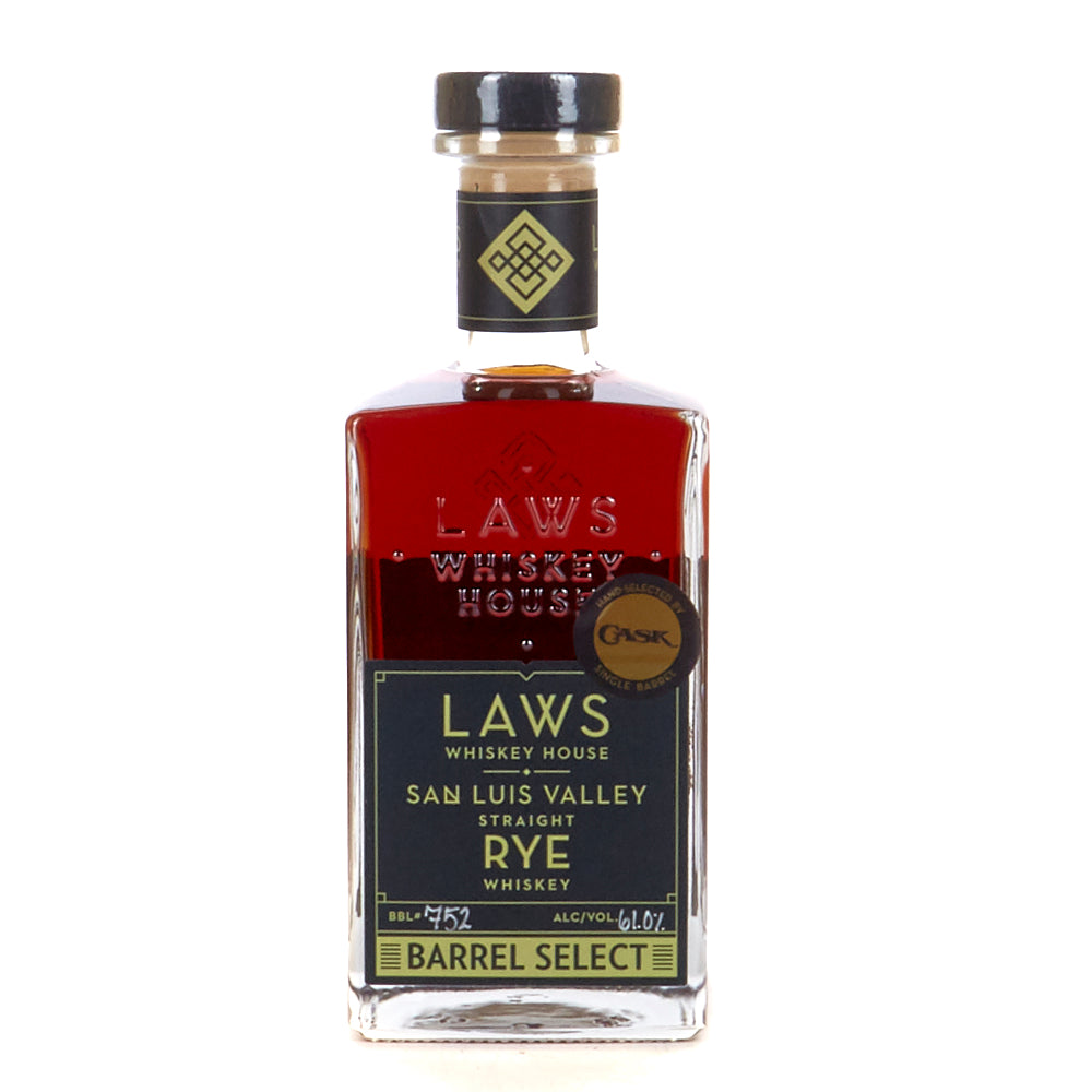 LAWS WHISKEY HOUSE CASK BARREL SELECT SAN LUIS VALLEY RYE 750 mL – Cask ...